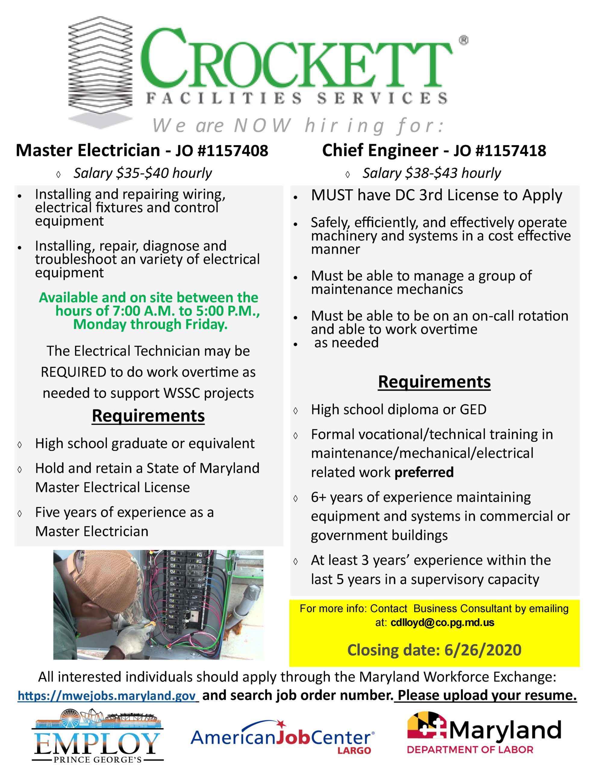 Hot Jobs | Employ Prince George's Incorporated