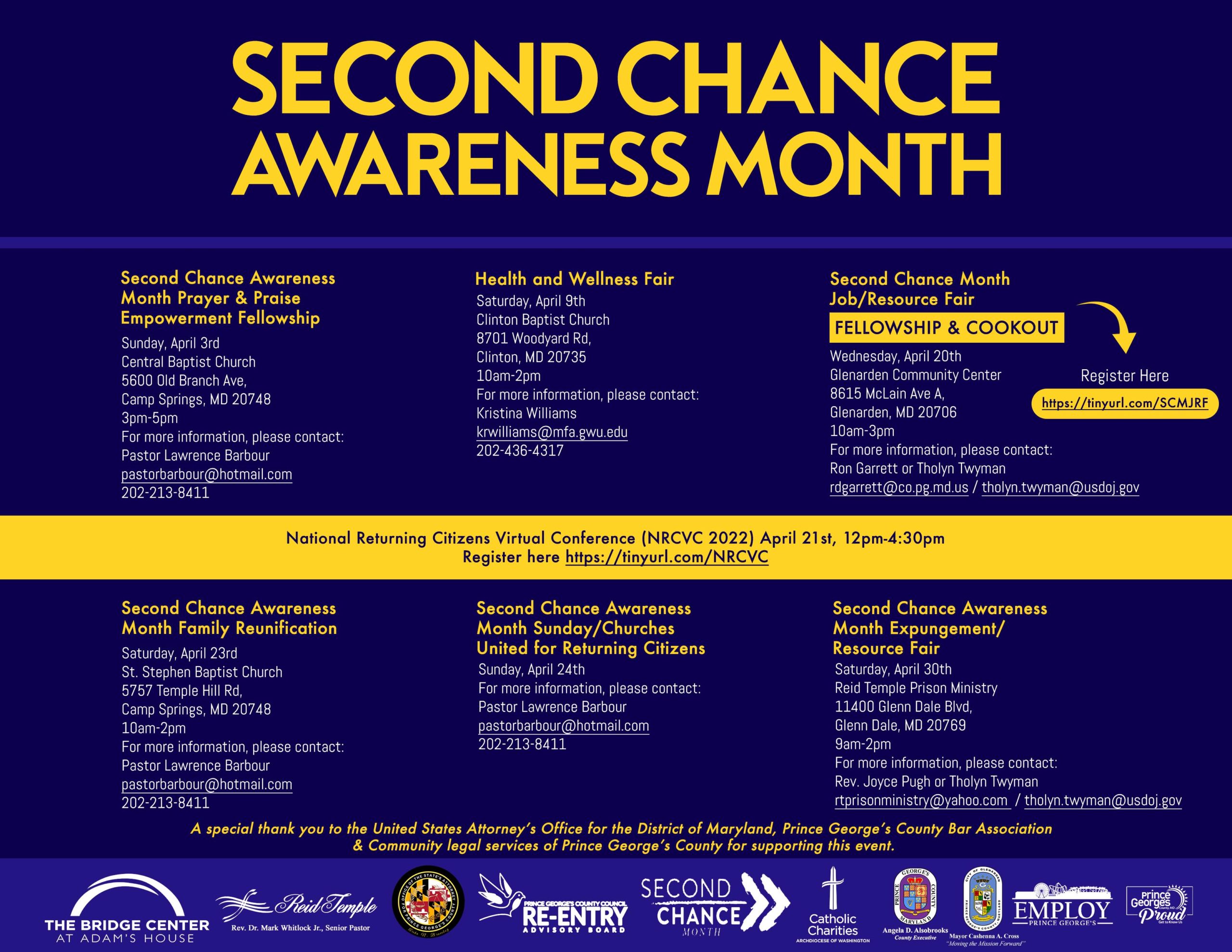 April is National Second Chance Awareness Month